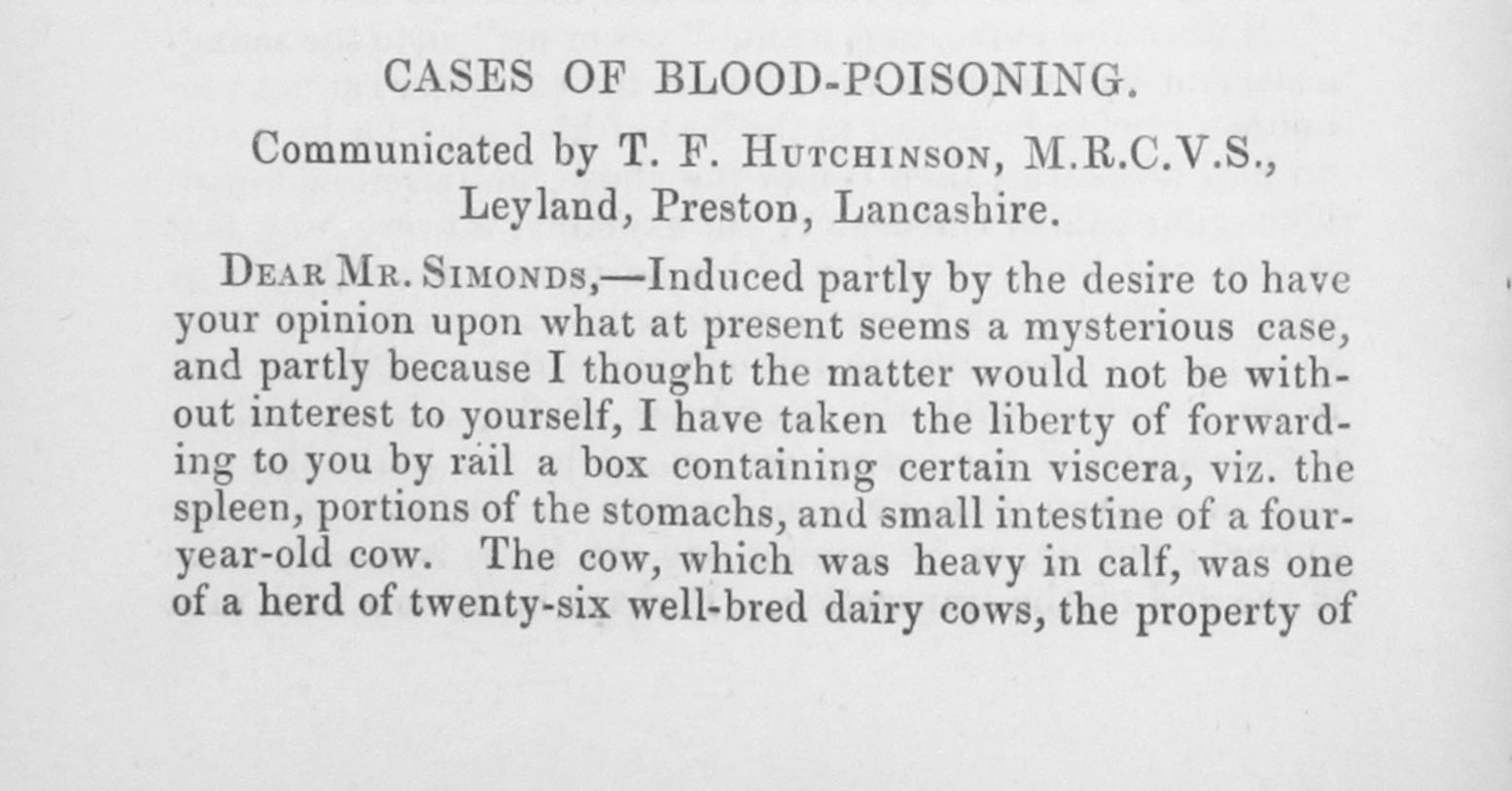 ‘The Veterinarian’ Vol 51 Issue 3 – March 1878 - RCVS Vet History