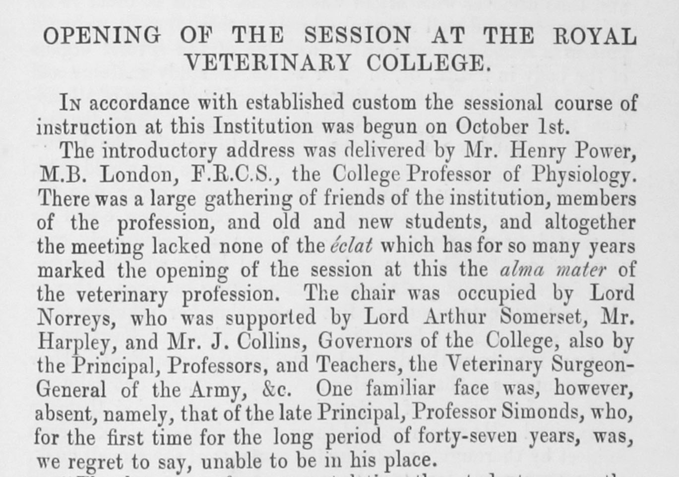 ‘The Veterinarian’ Vol 56 Issue 11 – November 1883 - RCVS Vet History