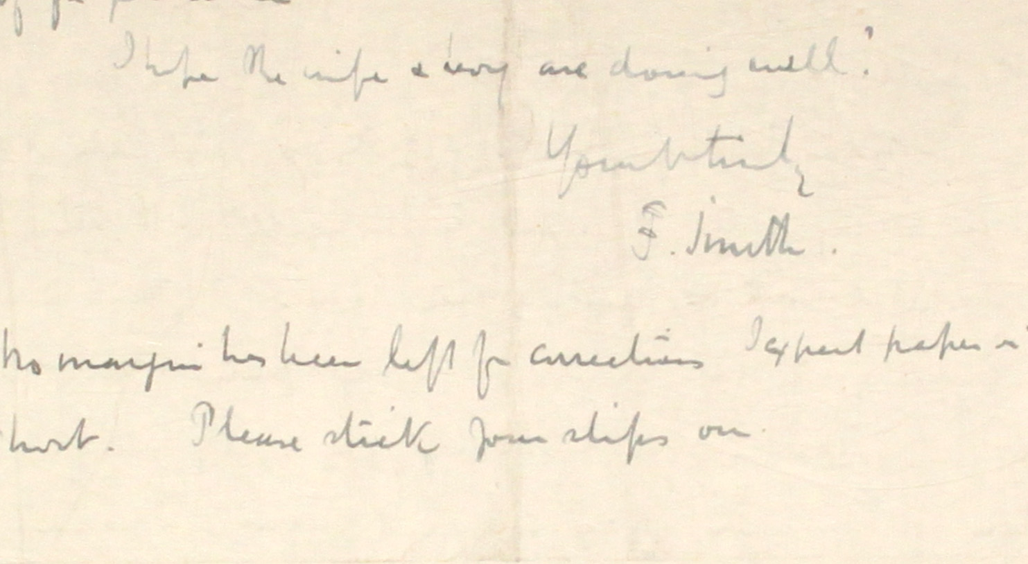 9 – Letter to Fred Bullock from Frederick Smith, 5 Mar 1917 - RCVS Vet ...