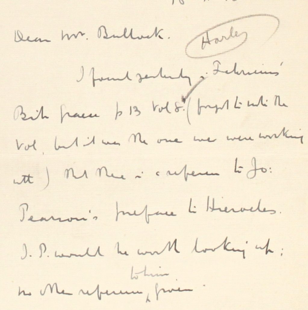 8 - Letter to Fred Bullock from Frederick Smith, 19 Feb 1913 - RCVS Vet ...