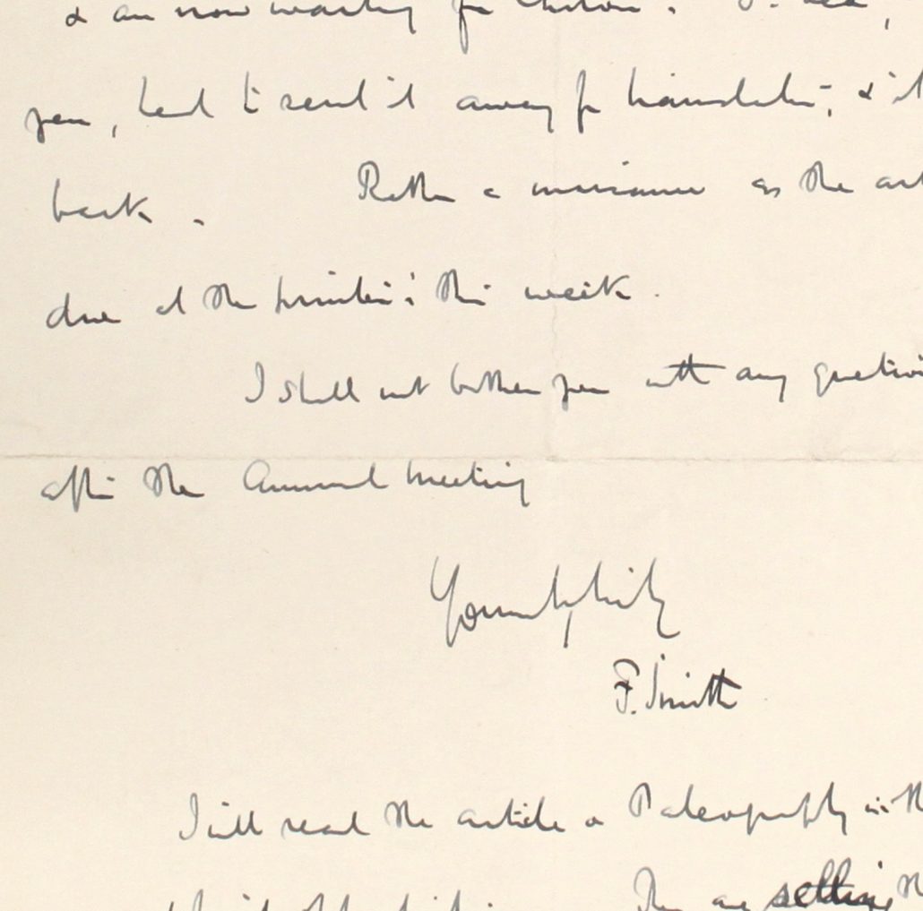 58 - Letter to Fred Bullock from Frederick Smith, 8 Jun 1913 - RCVS Vet ...