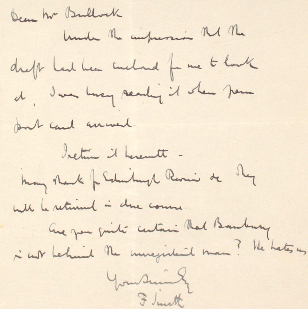 17 – Letter to Fred Bullock from Frederick Smith, 9 Mar [1920] - RCVS ...