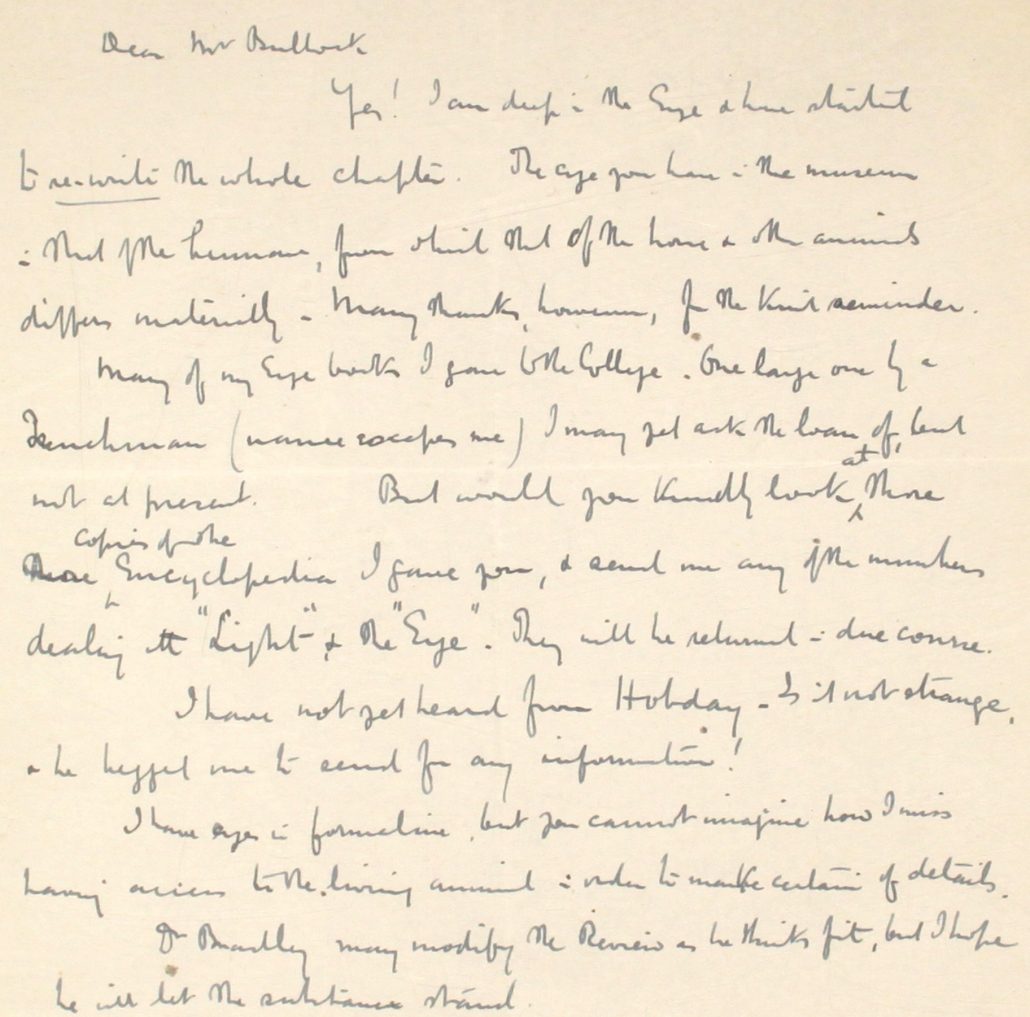 28 – Letter to Fred Bullock from Frederick Smith, 25 Apr 1920 - RCVS ...