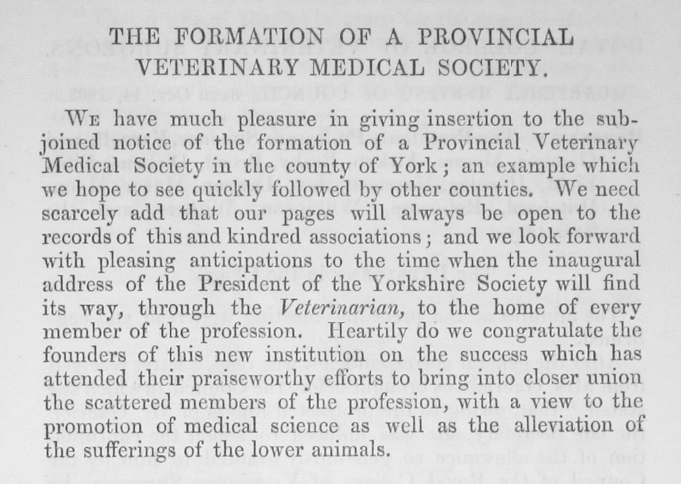 ‘The Veterinarian’ Vol 36 Issue 11 – November 1863 - RCVS Vet History