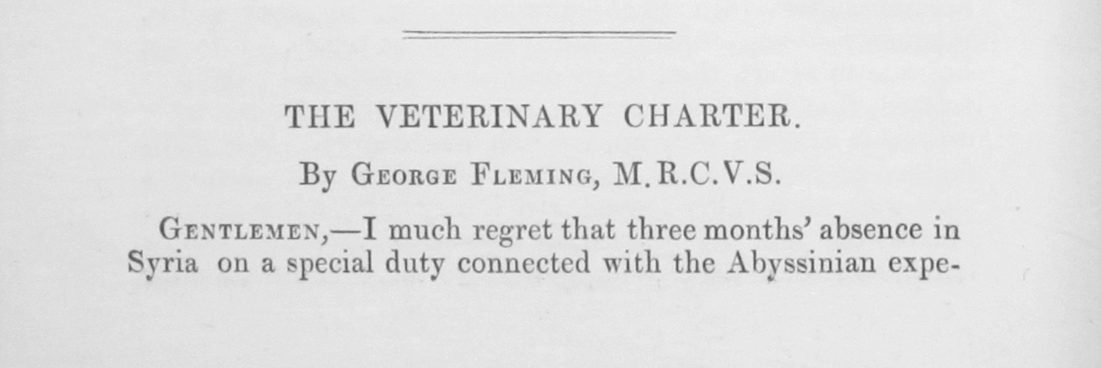 ‘The Veterinarian’ Vol 41 Issue 1 – January 1868 - RCVS Vet History