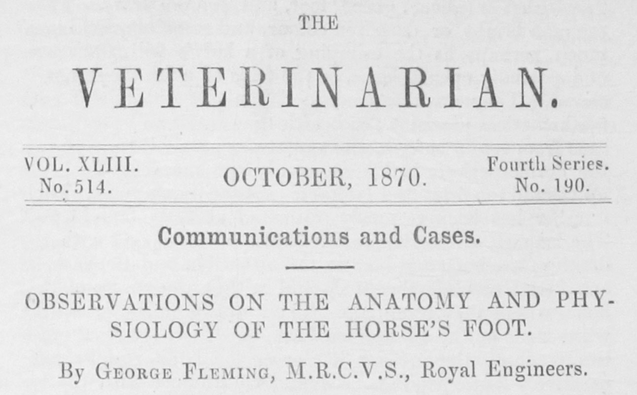 ‘The Veterinarian’ Vol 43 Issue 10 – October 1870 - RCVS Vet History